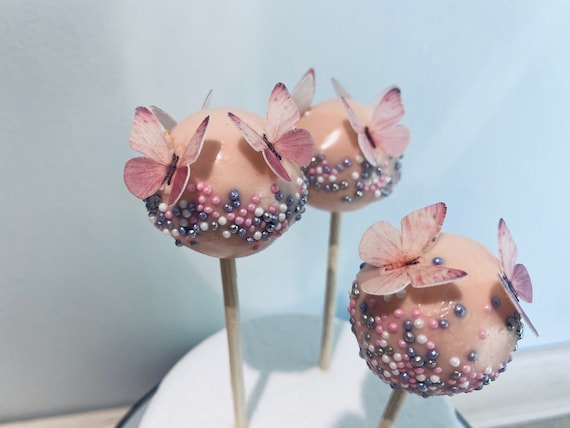 Pre-cut Pink Mini Edible Wafer Butterflies Decorations for - Etsy