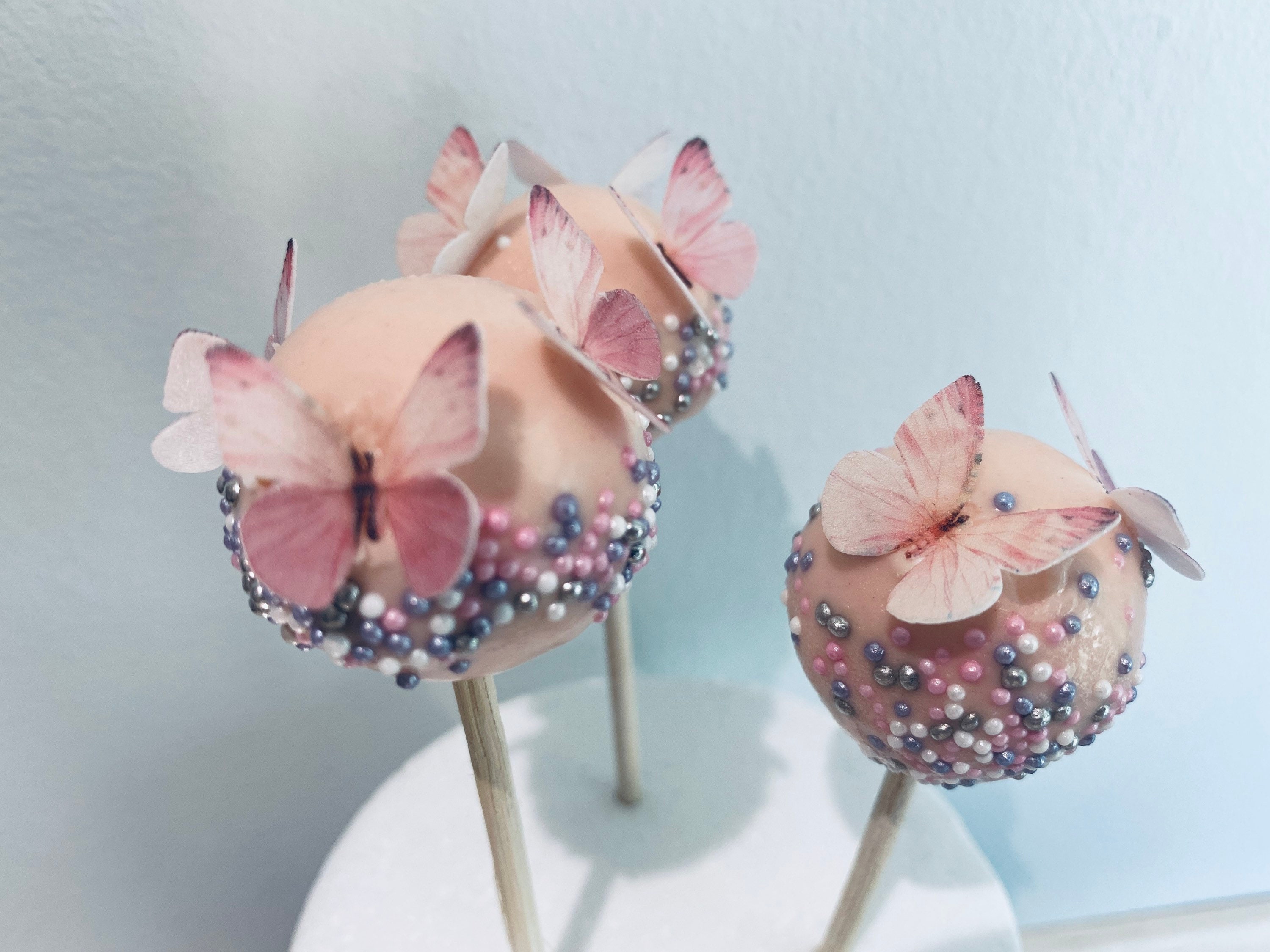 Pre-cut Pink Mini Edible Wafer Butterflies Decorations for - Etsy