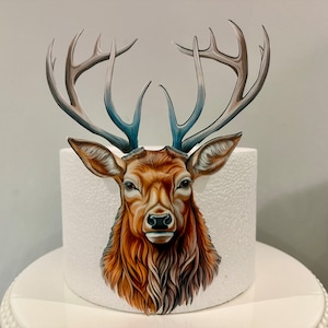 Stag Wafer Topper - Edible Cake Decorations - Birthday, Anniversary - Etsy