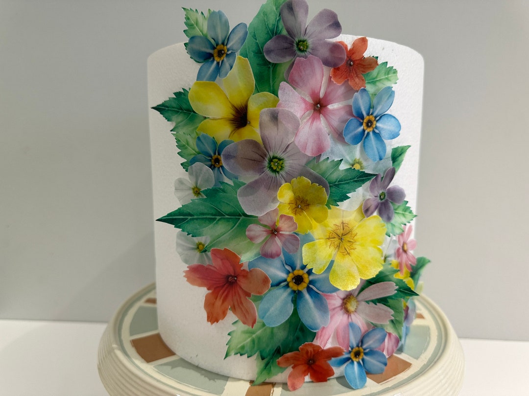 Pre-cut Wafer Flowers Edible Cake / Cupcake Decorations - Etsy