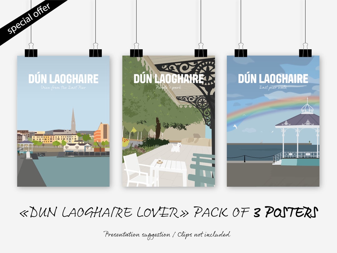 Pack of 3 Posters A3 Dun Laoghaire - Special Offer - Dublin Bay ...