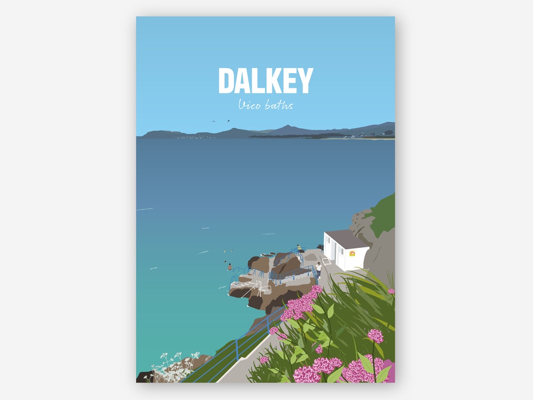 Poster Dalkey Vico Baths Swimming Spot - Ireland - Etsy