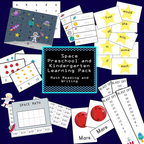 Space Homeschool Learning Pack for Preschool and Kindergarten - Etsy