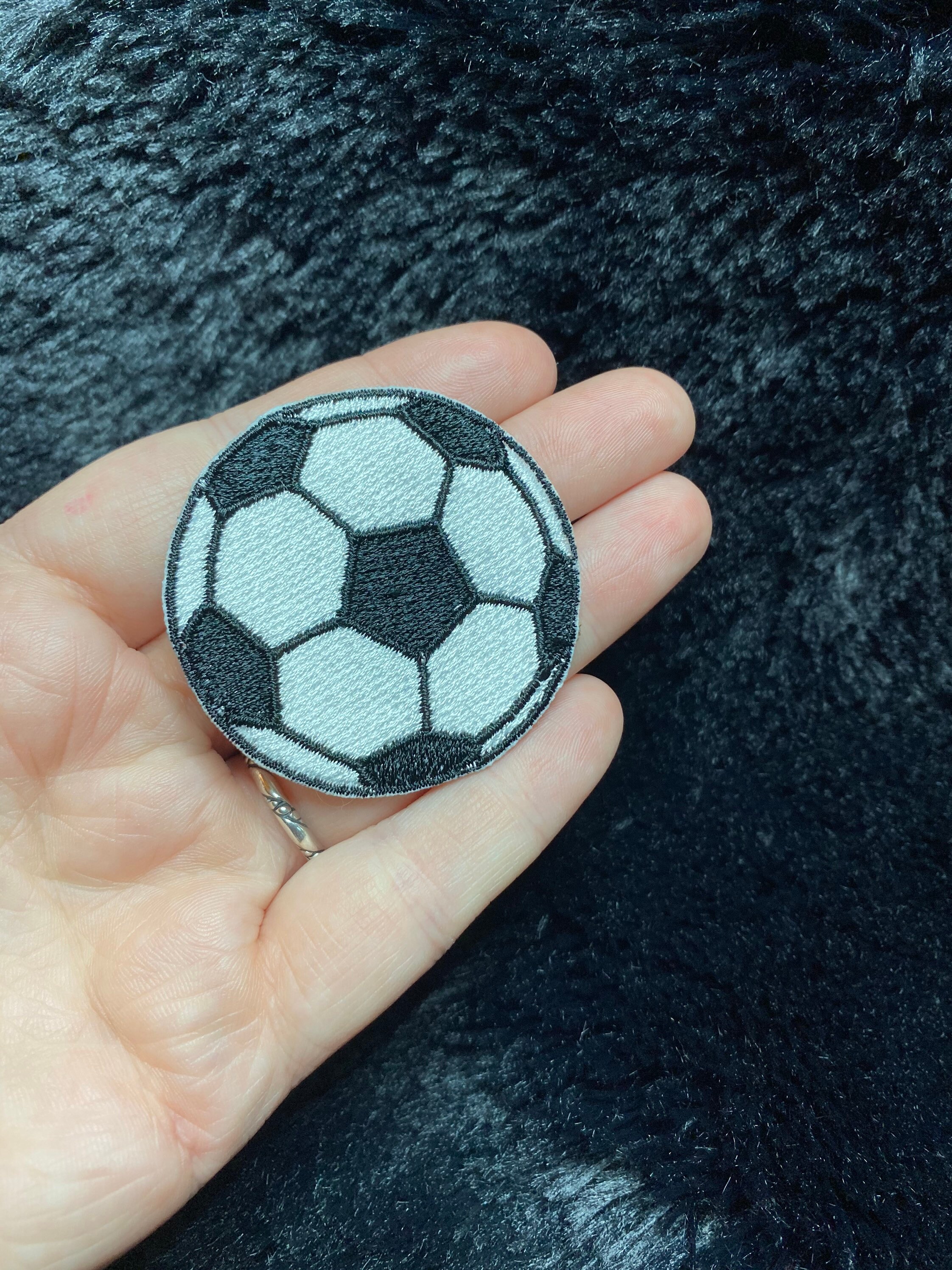 Sew on Soccer Ball, Iron on Soccer Patch, Embroidered Patch, Gift for ...