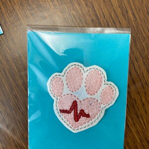 Beating Paw Print Badge Buddy, EKG Badge Bling, PQR Wave Badge Topper ...