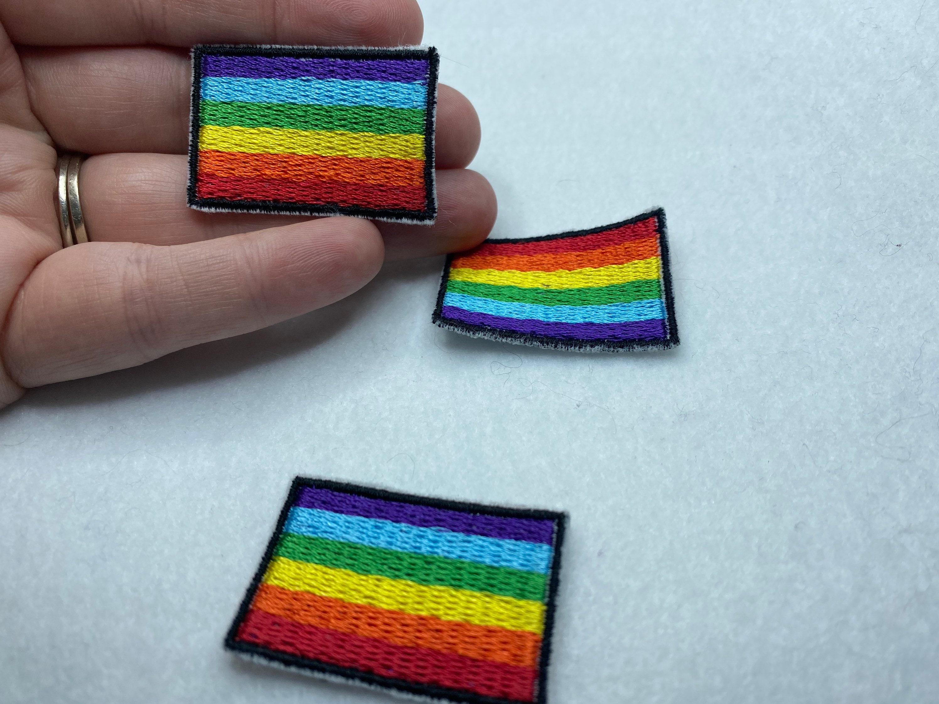 Sew on Rainbow Patch Gay Pride Flag Patch LGBTQ Rainbow | Etsy