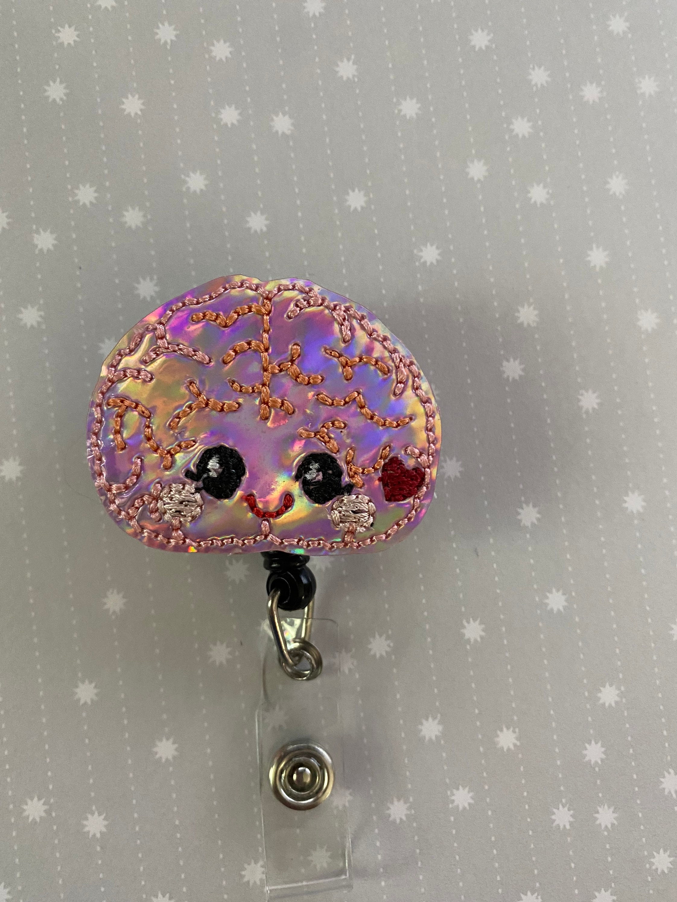 Brain Badge Bling, Human Anatomy Badge Topper, Nurses Name Tag, Doctors ...