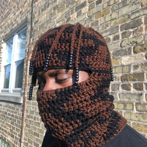 Custom Brown and Black Dread Mask - Etsy