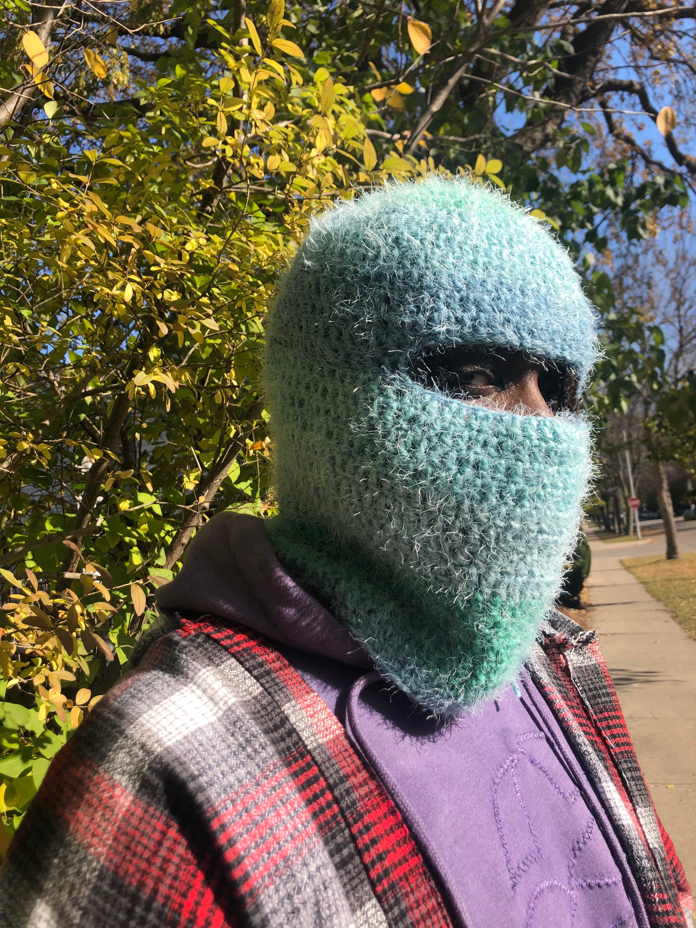 Blue Fuzzy Ski Mask - Etsy