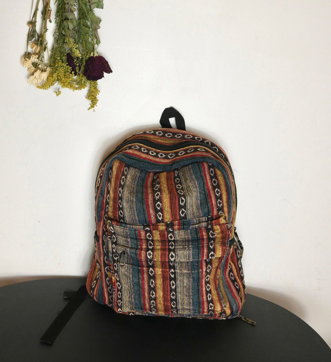 Patchwork Baja Backpack, Hippie Bag, Boho Backpack - Etsy
