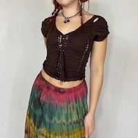 Fairy Goddess Top, Pixie Halter Top, Open Back Top, Corset Braided Top ...