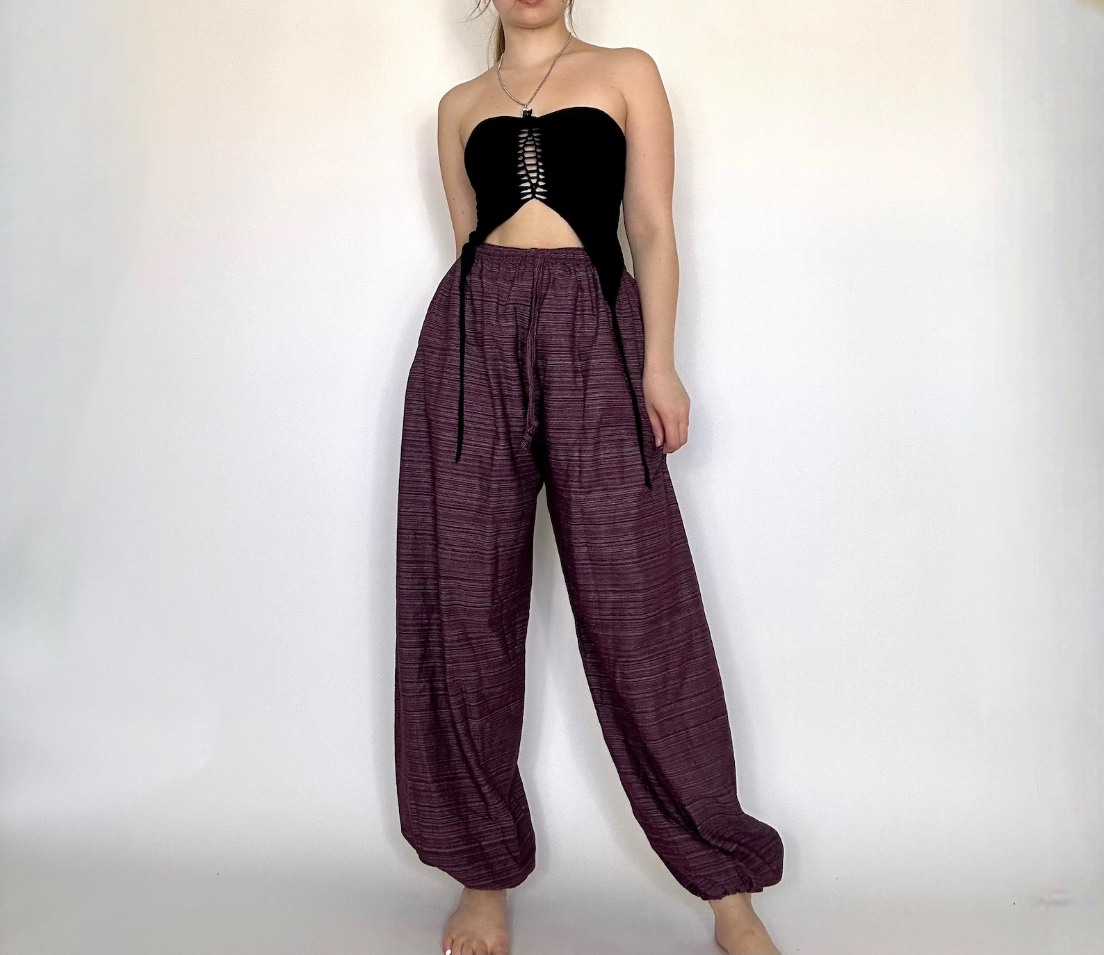 Brooke Pants - Purple, Baggy Pants, Yoga Pants, Hippie Pants - Etsy