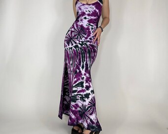 Nebula Tie Dye Maxi Dress Brown, Rave Dress, Festival Dress, Boho Dress ...