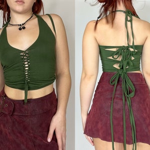 Luna Top - Green, Subversive Top, Slit-weave Fairy Top, Y2K Top - Etsy