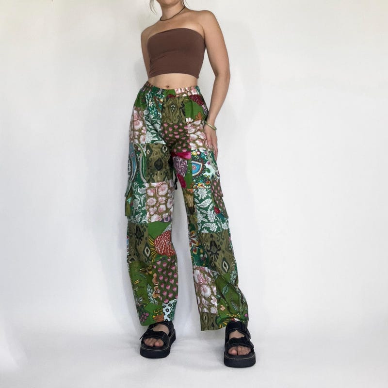 Patchwork Pants - Etsy