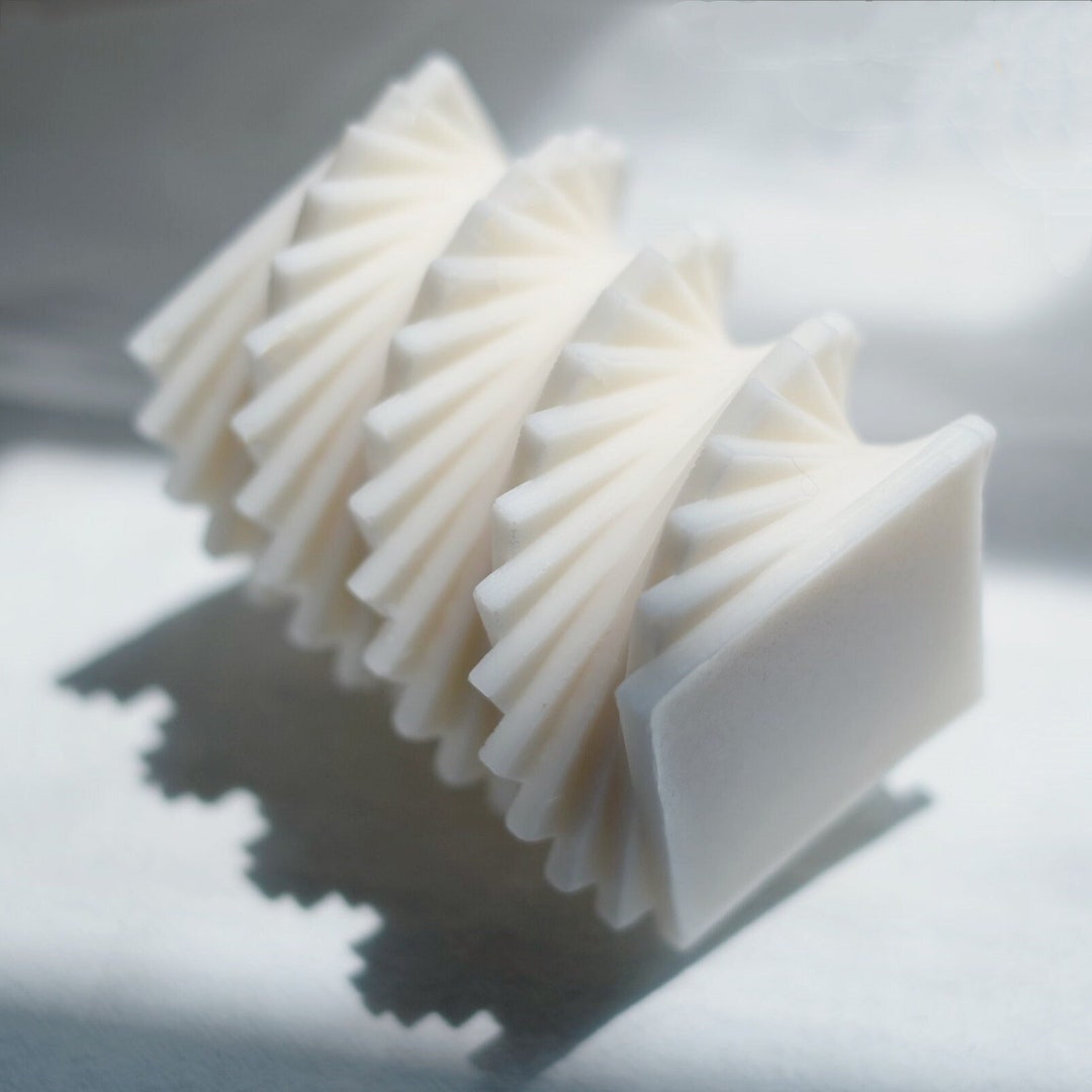 Low Poly Stacked Geometric Square Slice Candle Mold for Making Unique ...