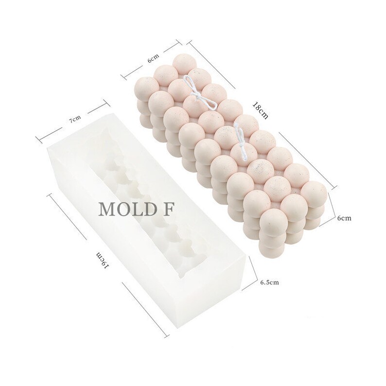 Large Sizes Giant Bubble Cube Candle Silicone Mold Handmade - Etsy