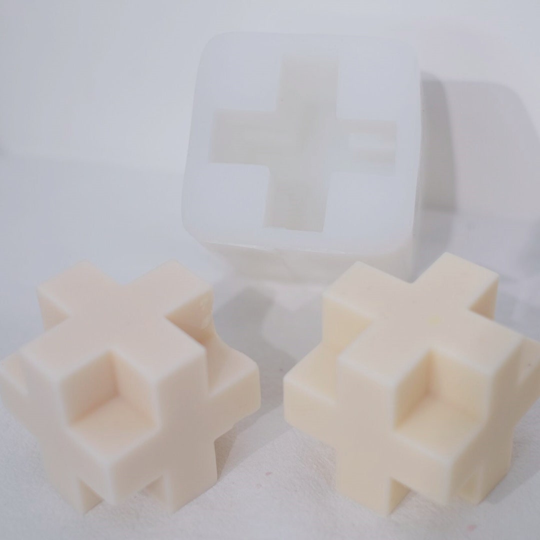 Unique Cross Candle Molds for Making Scented 3D Cube Geometric - Etsy