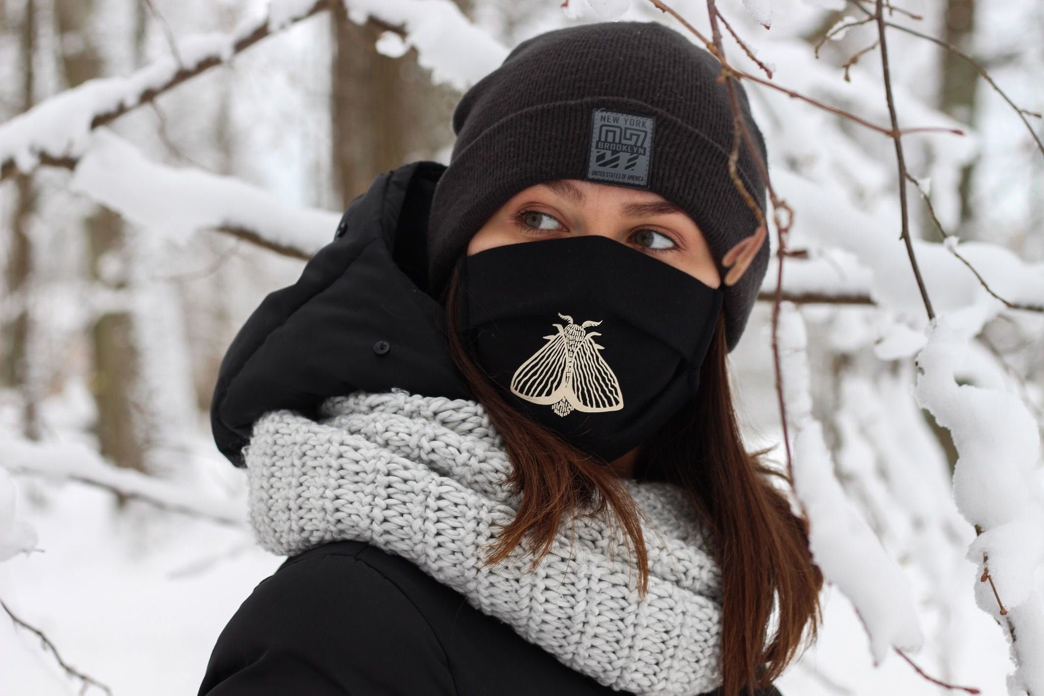 Simple Moth Face Mask, Super SOFT Comfort Luxury Cotton, Breathing ...