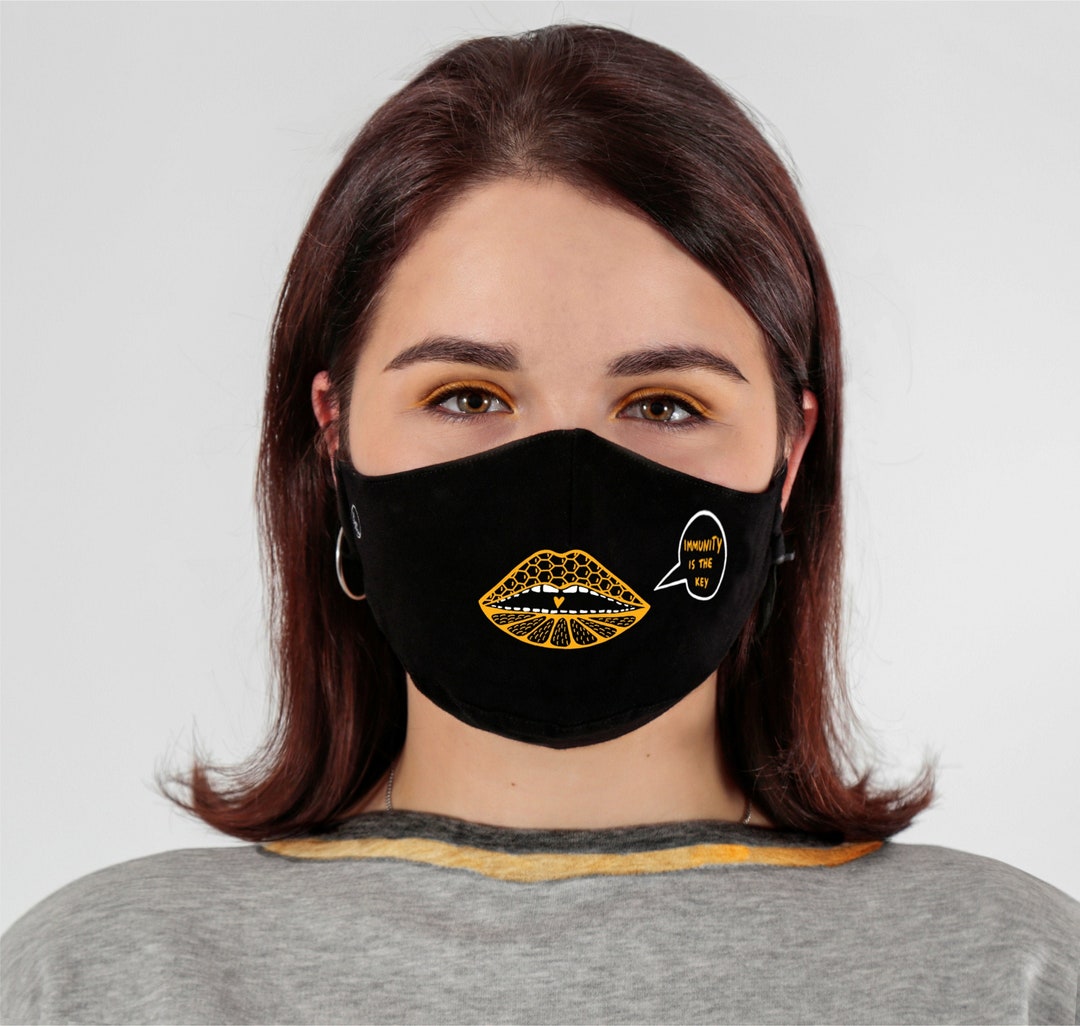 Creative Face Mask, Smile Lips Mouth Contemporary Design, Reusable ...