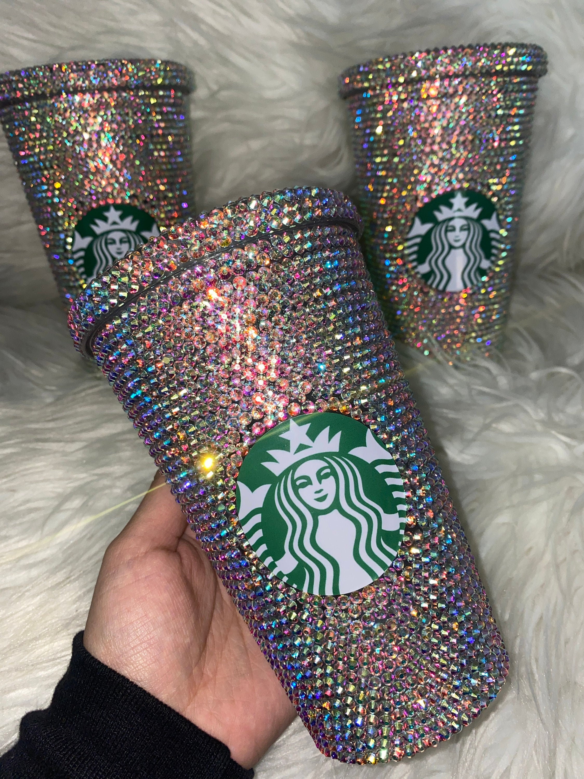 Starbucks Bling Cups Bling Cups Pink Bling Cup Blue Bling Cup Tumblr Cup Bedazzled Cups Etsy