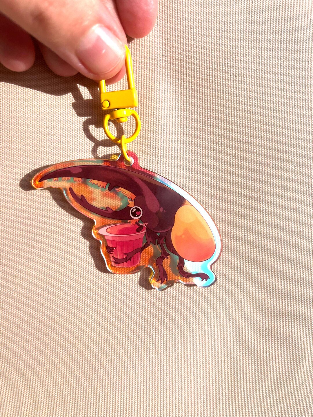 Hercules Beetle and Jelly Pot Acrylic Charm - Etsy