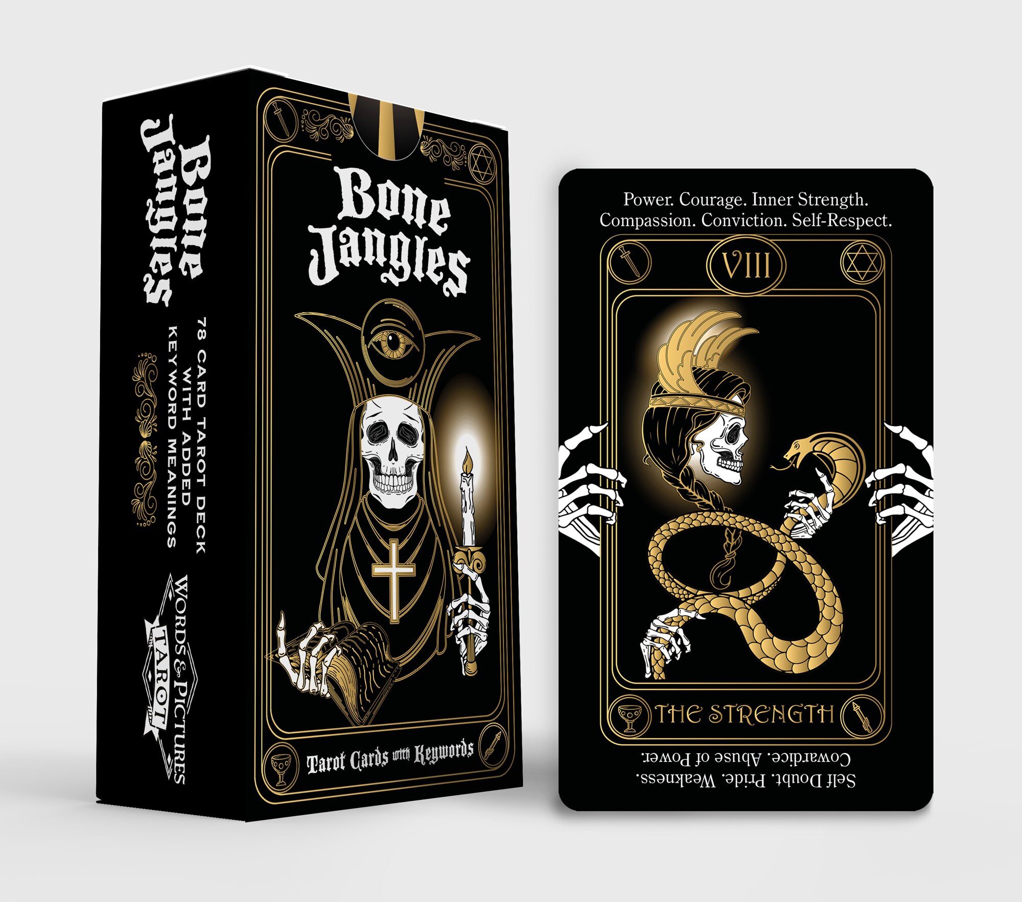 Tarot Cards With Added Key Word Meanings bone Etsy Australia