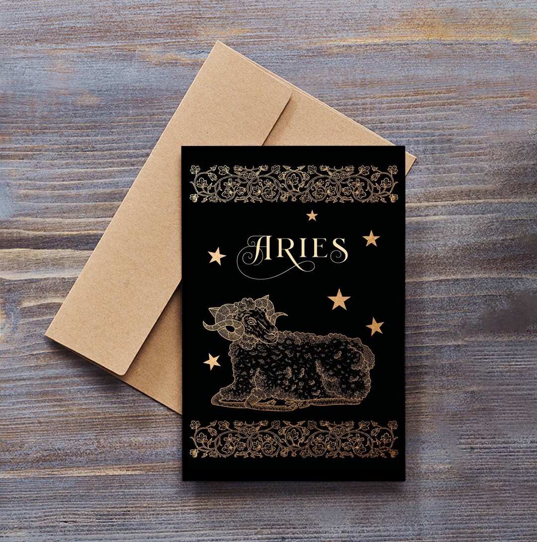 Aries Birthday Card, Star Sign, Tarot, Zodiac, Horoscope, Astronomy ...