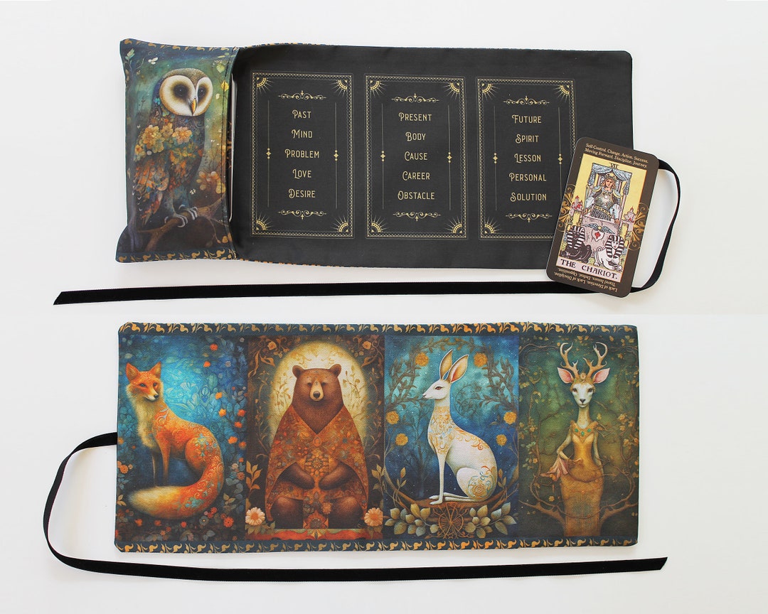 Tarot Card Wrap, Tarot Storage Pouch Holder Case, Witch Wiccan Supplies ...