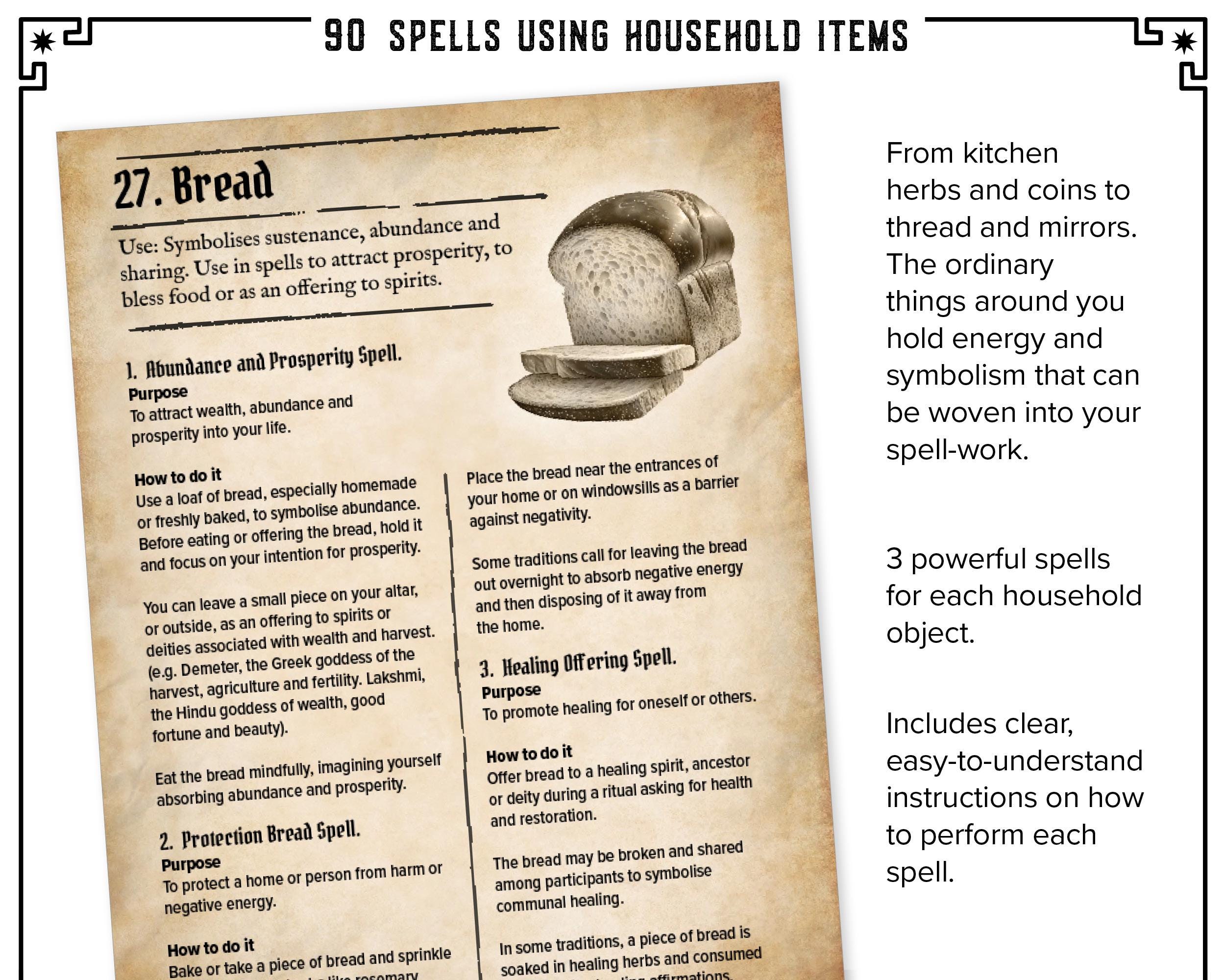 Spells. 90 Spells Using Everyday Items. Magic Magick Spell Work ...
