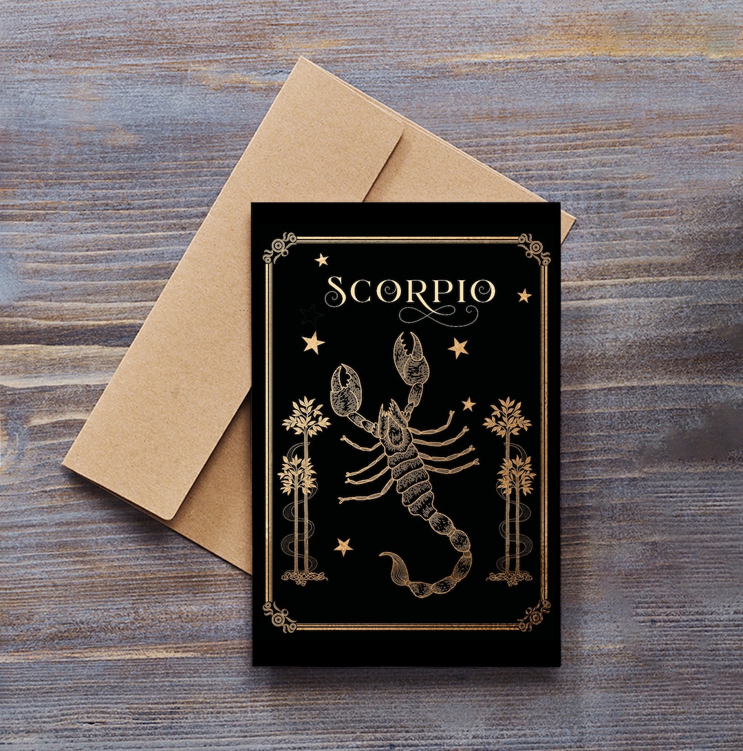 Scorpio Birthday Card, Star Sign, Tarot, Zodiac, Horoscope, Astronomy ...