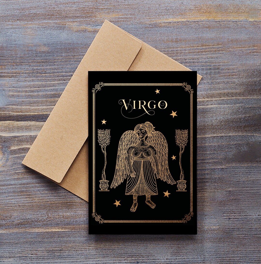 Virgo Birthday Card Star Sign Tarot Zodiac Horoscope - Etsy