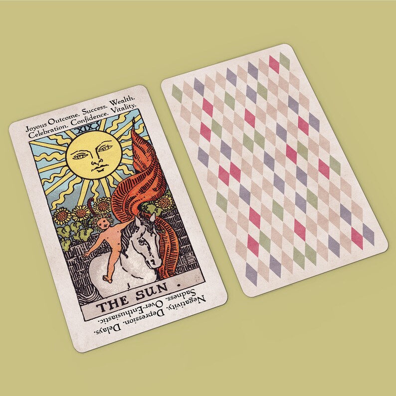 Tarot Cards With Added Key Word Meanings. 'words and - Etsy UK
