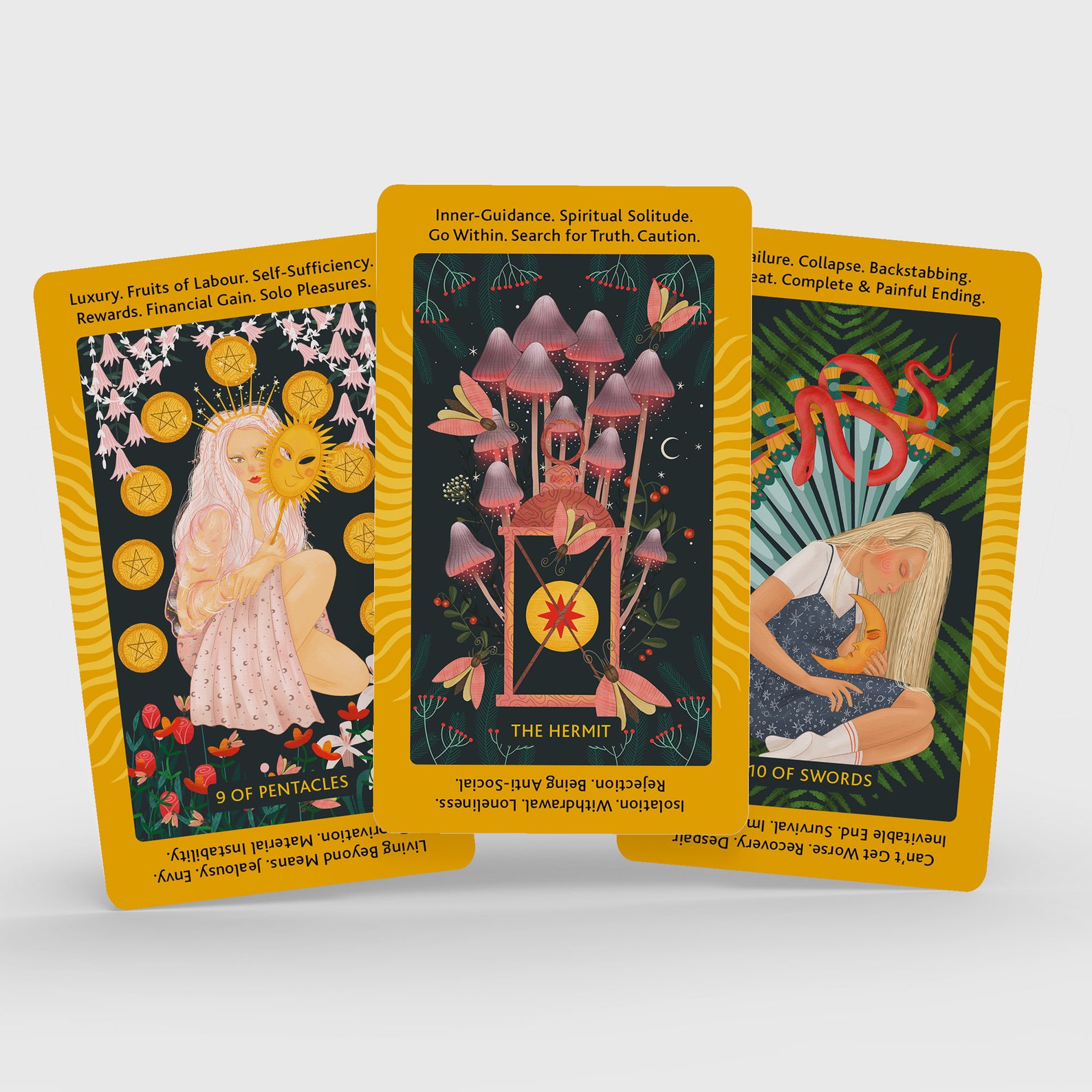 Tarot Cards With Added Key Word Meanings. Words & Pictures - Etsy UK