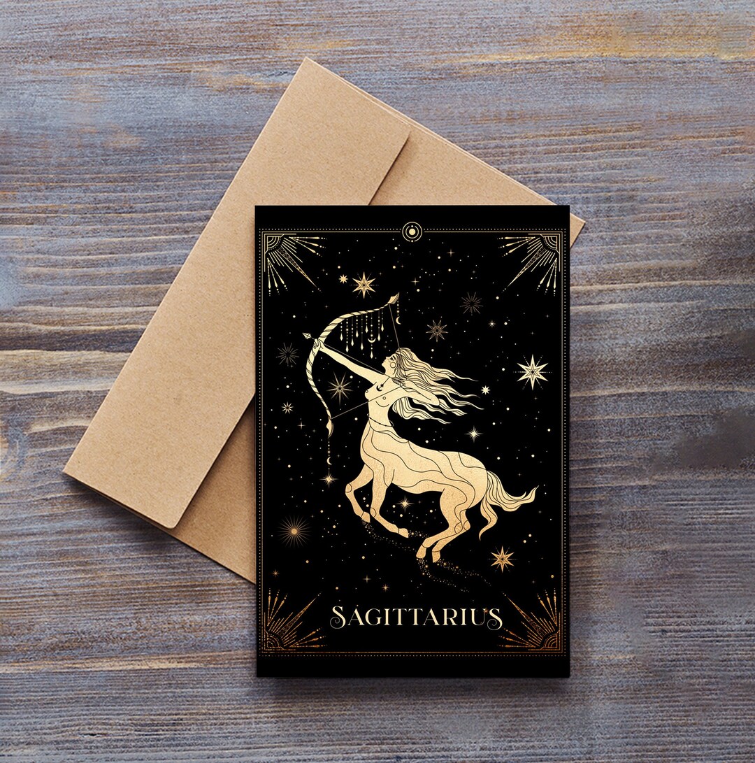 Sagittarius Birthday Card, Star Sign, Tarot, Zodiac, Horoscope ...