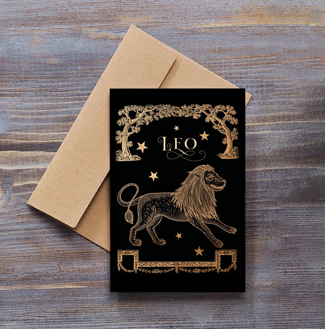 Leo Birthday Card, Star Sign, Tarot, Zodiac, Horoscope, Astronomy ...