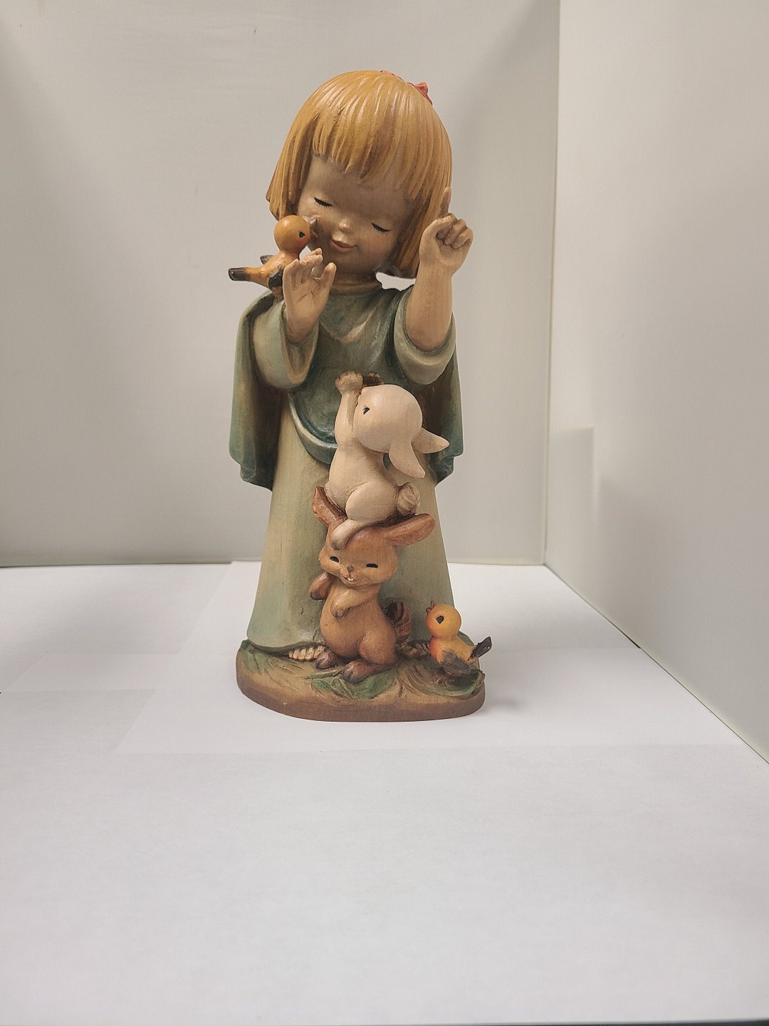 Anri Woodcarving- Talking to the Animals - 10" Tall - Etsy