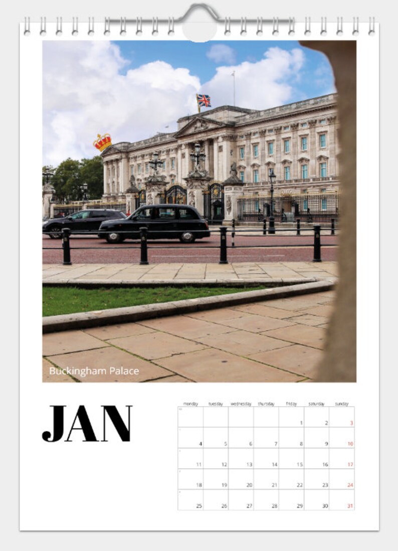 London 2021 Wall Calendar A4 - Etsy