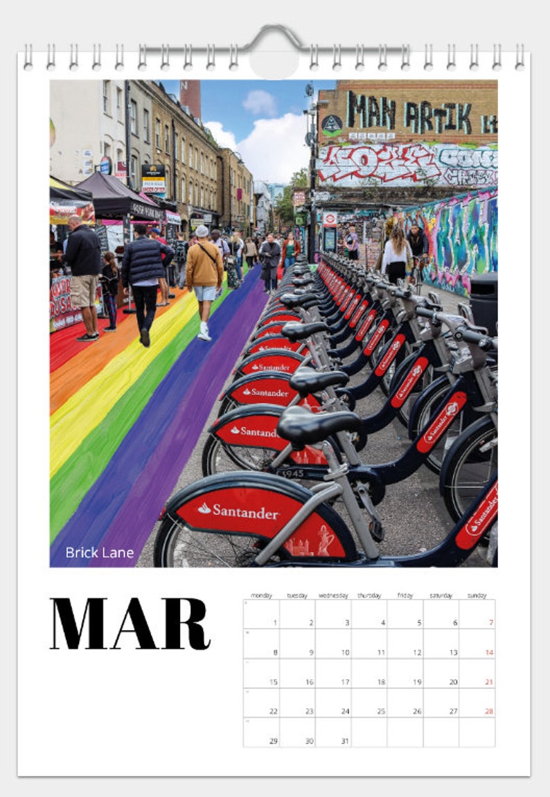 London 2021 Wall Calendar A4 - Etsy