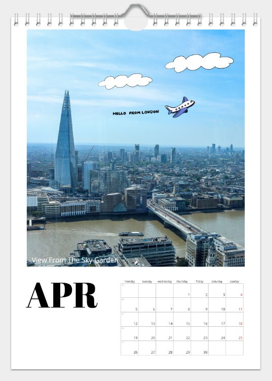 London 2021 Wall Calendar A4 - Etsy