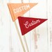 CUSTOM Tiny Pennant Miniature Personalized Felt Pennant on a Stick 2.5 ...
