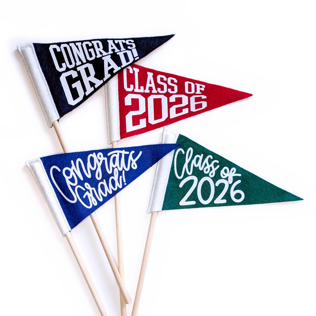 CLASS OF 2026 or Congrats Grad Mini Pennant | First Day or Last Day of ...