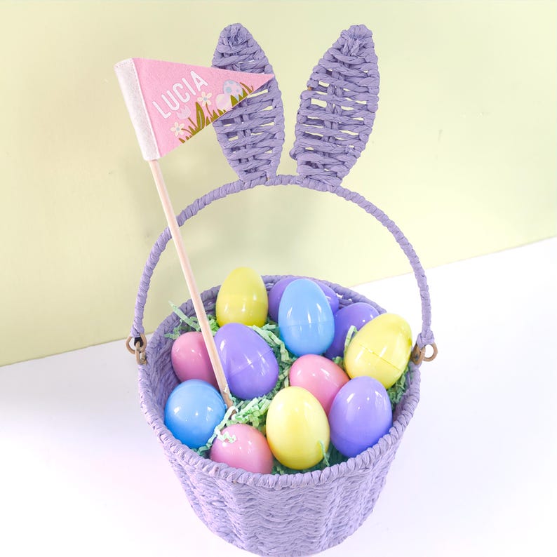 Easter Basket Name Tag Pennant | New Style | Exclusively on Etsy - Etsy