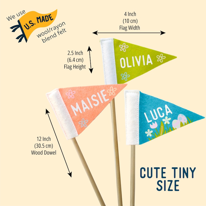 Easter Basket Name Tag Pennant | New Style | Exclusively on Etsy - Etsy
