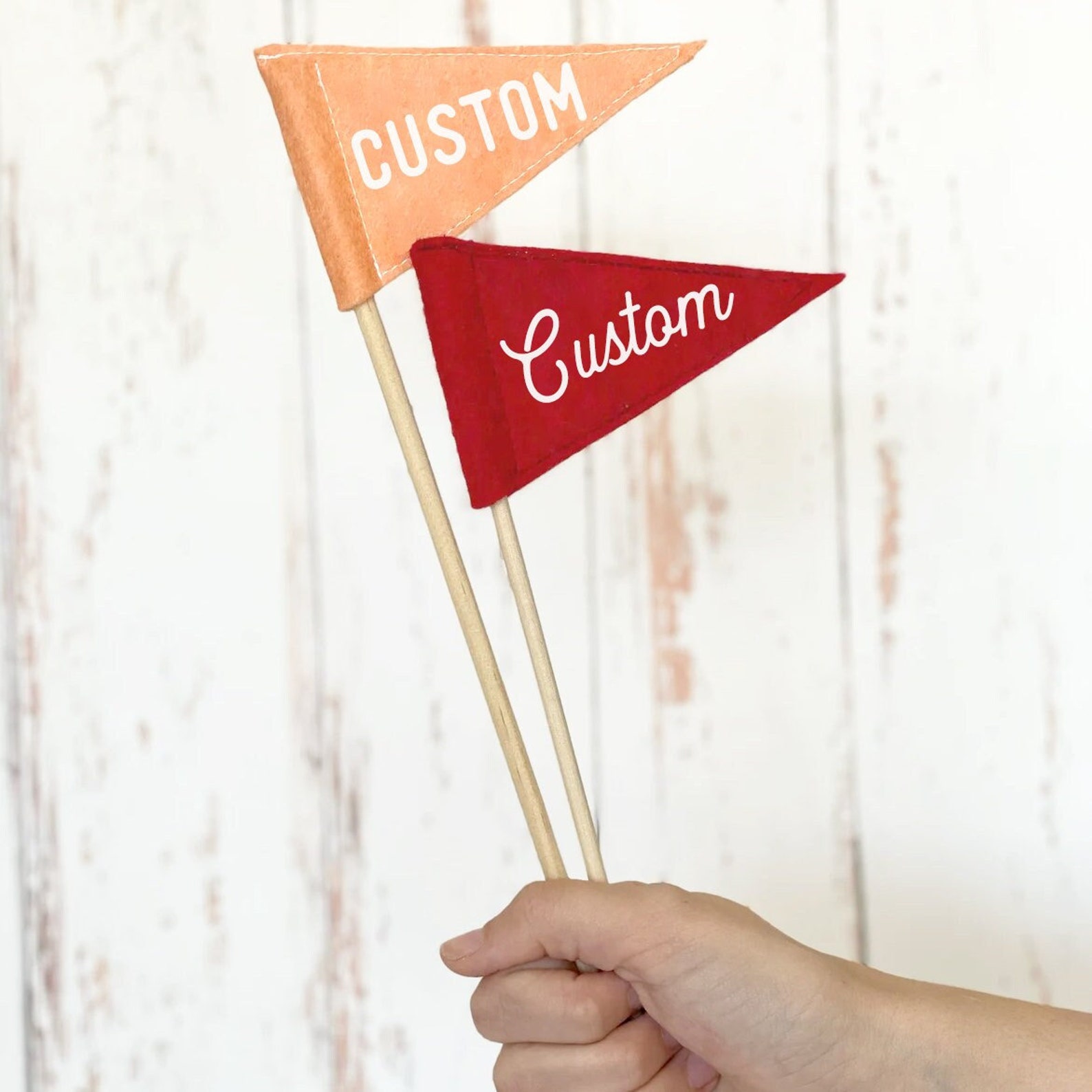 CUSTOM Tiny Pennant Miniature Personalized Felt Pennant on a Stick 2.5 ...