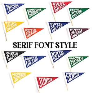 SCHOOL GRADE PENNANT | Preschool, Kindergarten, First Grade to Senior ...