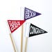 CUSTOM Tiny Pennant | Miniature Personalized Felt Flag on a Stick ...