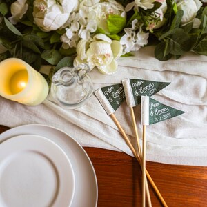 SET of WEDDING Favor Pennants | Centerpiece, Table Decoration and ...