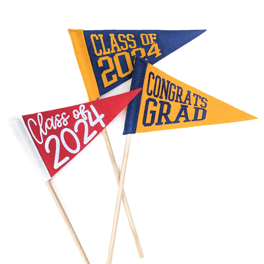 CLASS OF 2024 or Congrats Grad Mini Pennant Last Day of School Grad ...