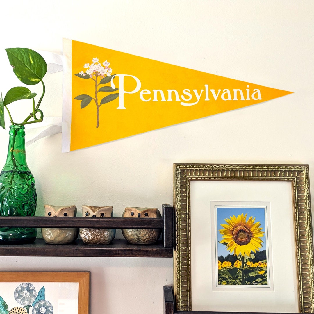 Pennsylvania State Flower Pennant Flag - "mountain Laurel” - Etsy